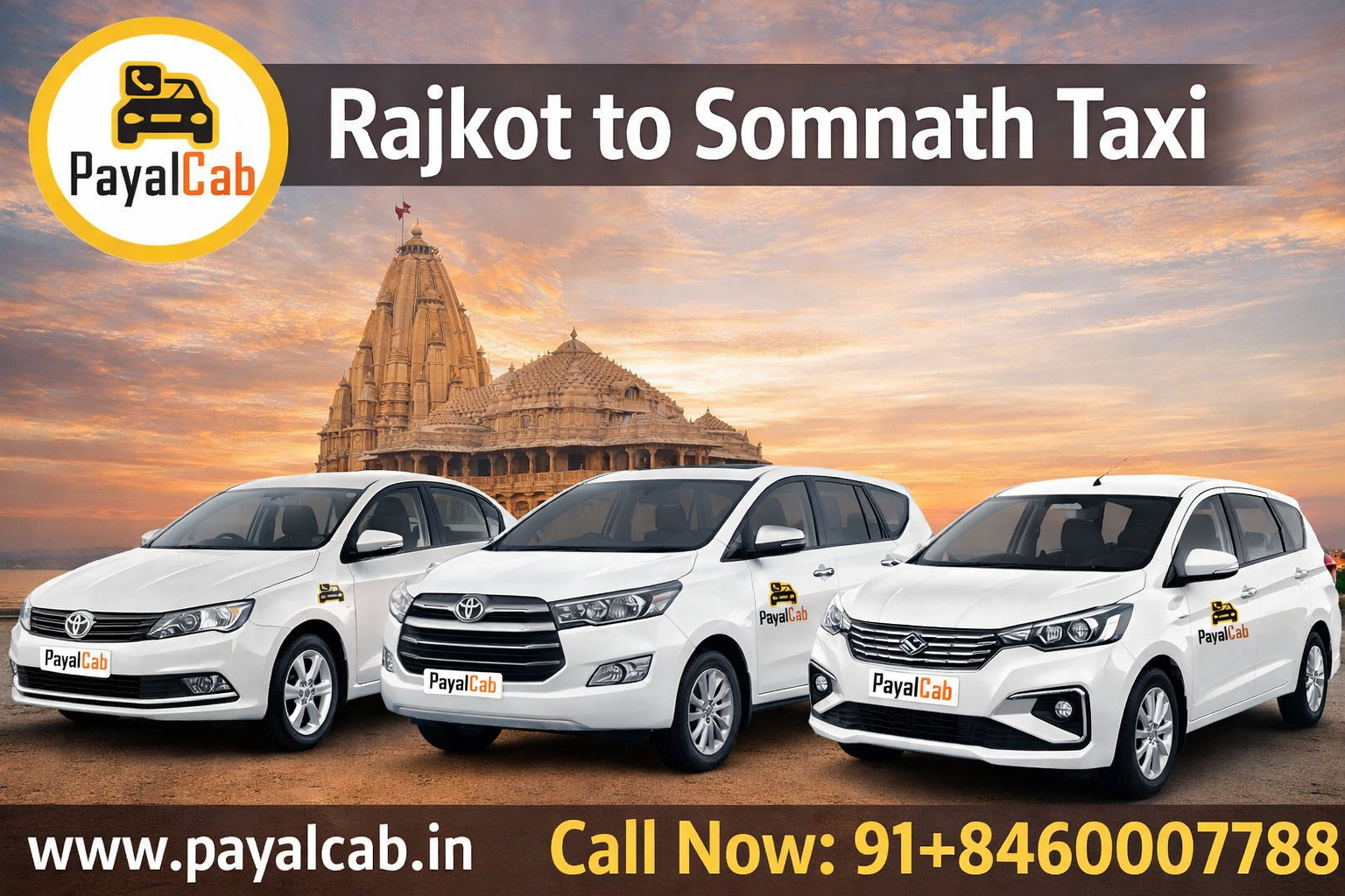 How Many kilometers from Rajkot to Somnath Taxi? - Payal Cab